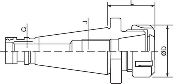 C114 - NT40 x ER40 Collet Chuck NT40 x ER40 | t4i.com.au