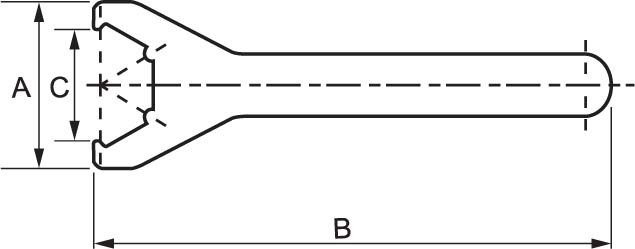 C842 - ER20 Collet Chuck Wrench | t4i.com.au