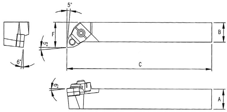 L040 - Left Hand Turning Tool Holder MWLNL-2020-K08 | t4i.com.au