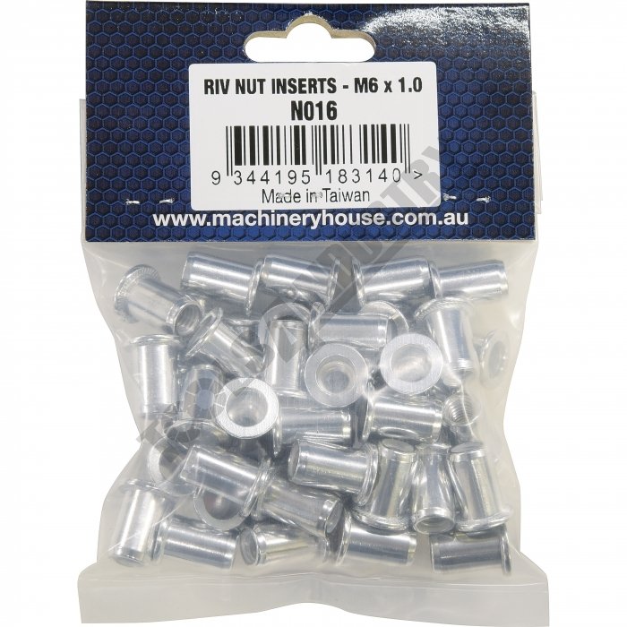 N016 - Rivet Nut Inserts - M6 x 1.0mm | t4i.com.au