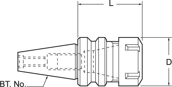 T226 - BT40 x ER40-80 Collet Chuck | t4i.com.au